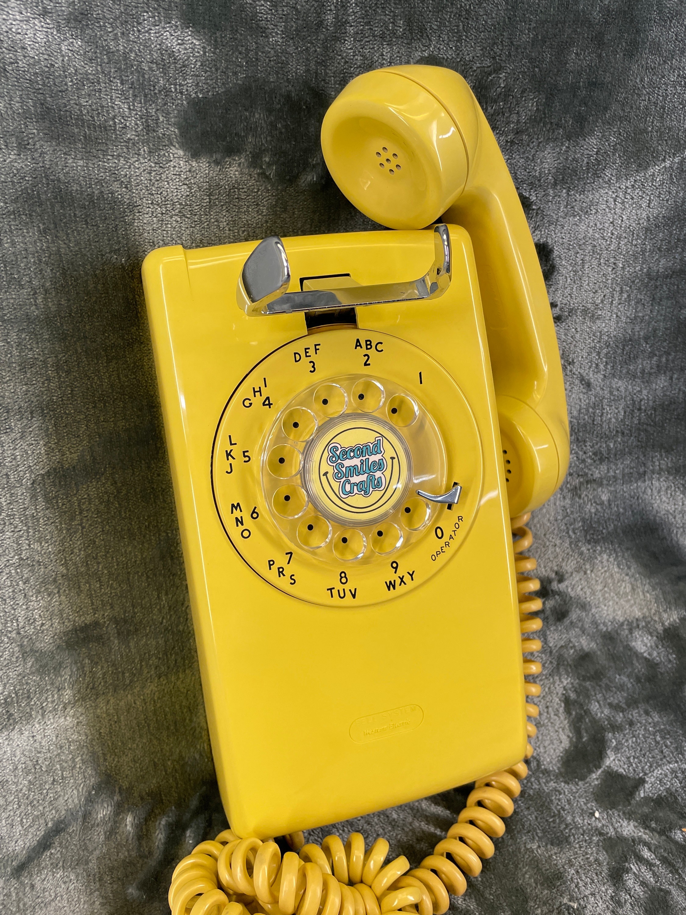 Vintage Style Rotary Telephone Dial Center NEW With Your Own CUSTOM ...