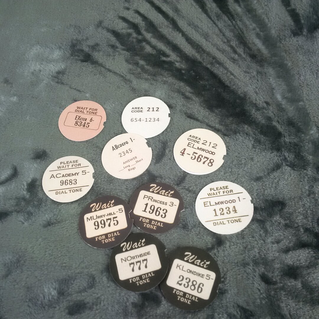 NEW CUSTOM Vintage Style 1950- 1970's Rotary Telephone Dial Card X1 ...