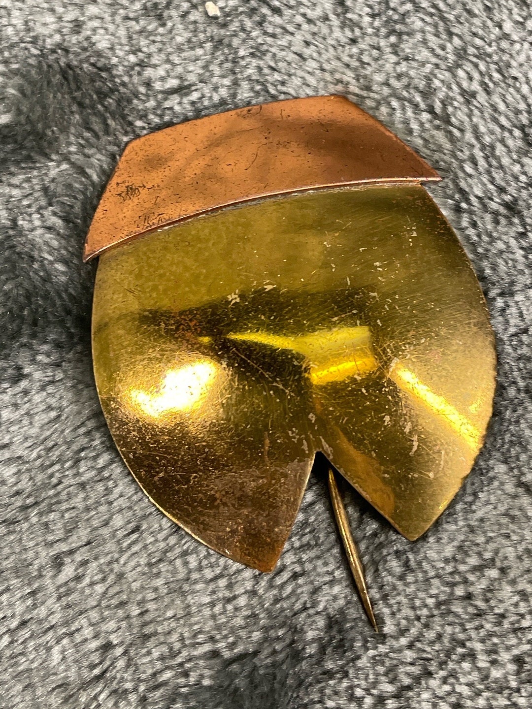 Vintage 1940's Machine Age, Art Deco, Brutalist Copper & Brass Ladybug ...