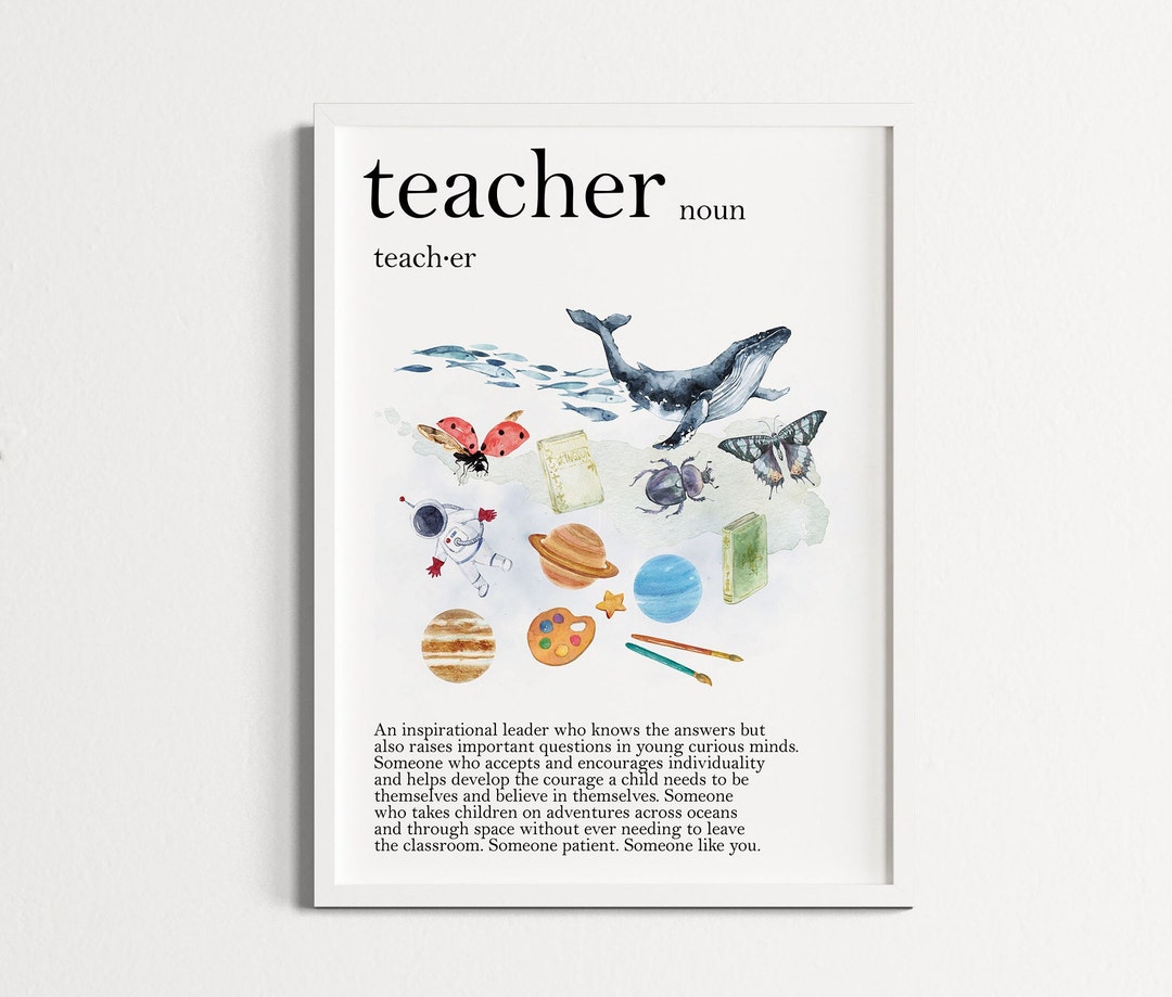 Teacher Quote Print Teacher Thank You Gift Watercolour Teacher Gift ...