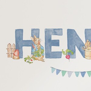 Peter Rabbit Nursery Print Personalised Peter Rabbit Print Peter Rabbit ...