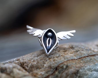 Flying Vulva Pin - Etsy