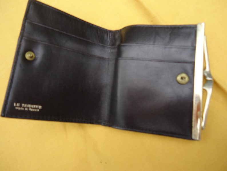 Vintage French Black Leather Wallet by Le Tanneur Perfect - Etsy Canada