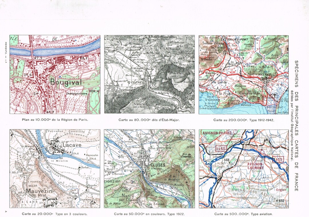Vintage Types of Maps for Different Purposes Eg Aerial Maps - Etsy