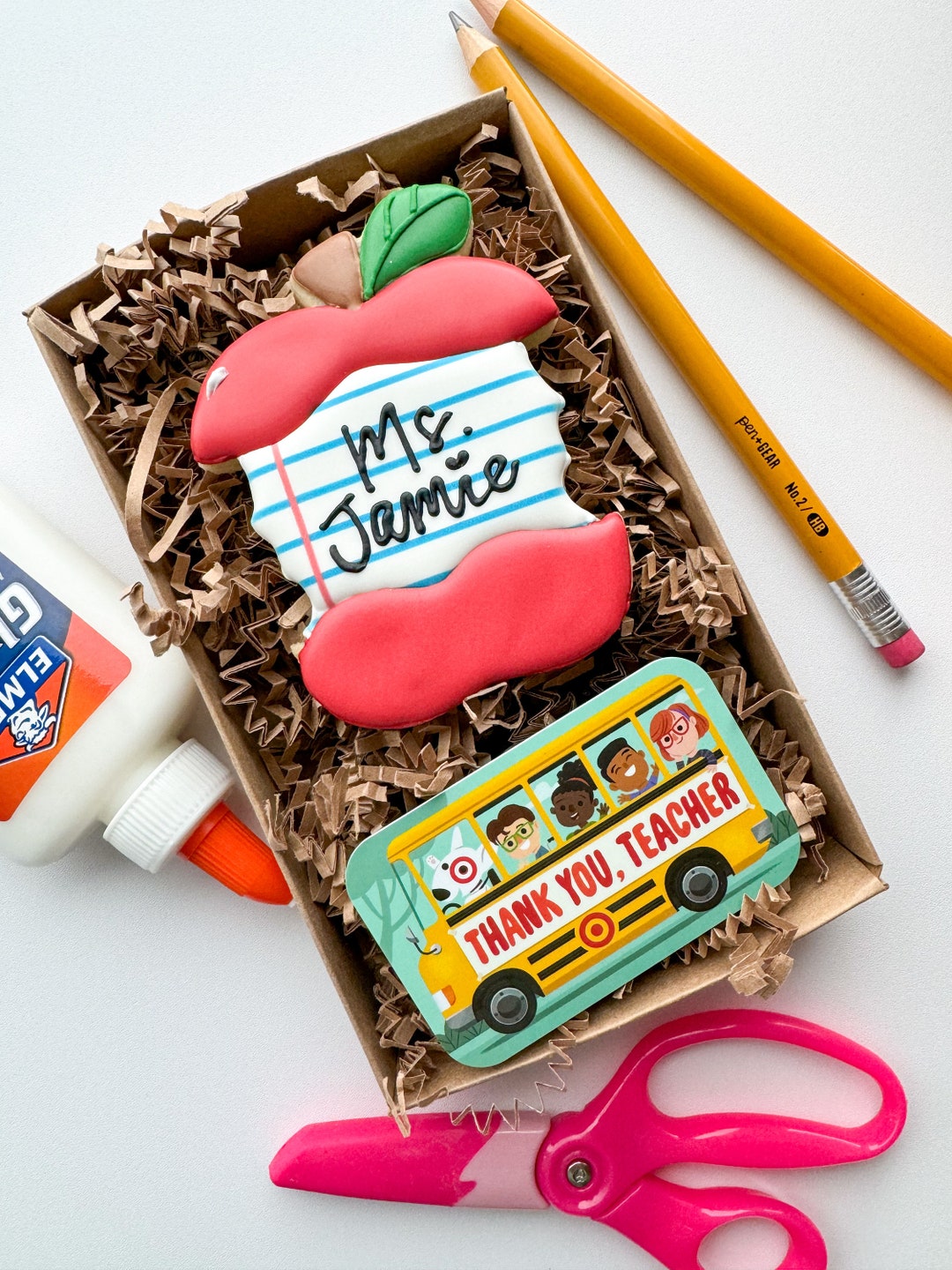 Personalized Teacher Appreciation Cookie Gift Box With Starbucks Gift ...