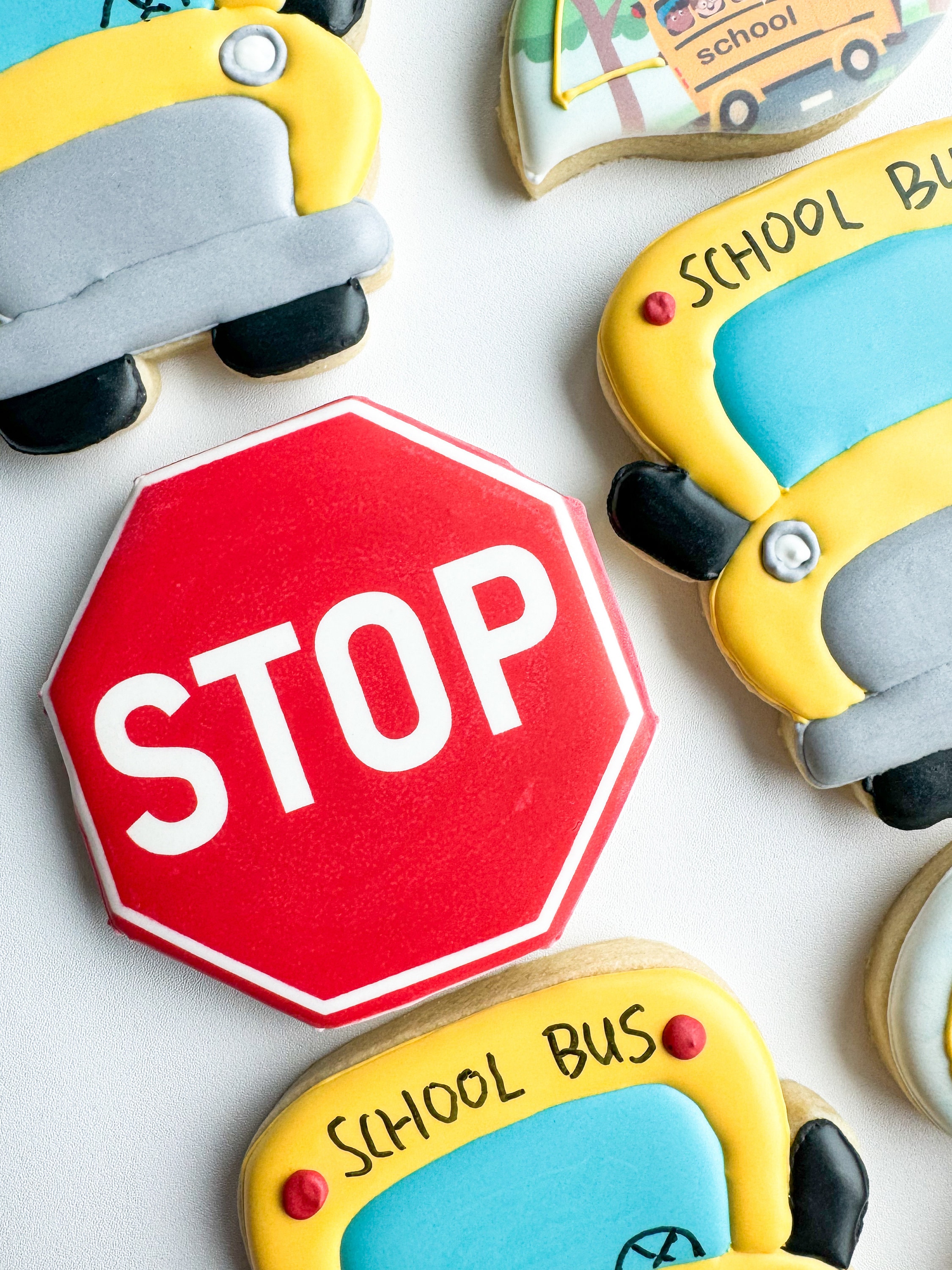 School Bus Birthday Sugar Cookies, Wheels on the Bus Boy 2nd Birthday ...