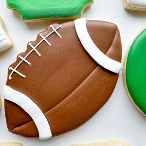 First Year Down Football Birthday Boy Sugar Cookies, Personalized ...