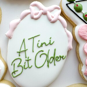 A Tini Bit Older Birthday Sugar Cookies, Pink Bow Olive Unique 30th ...