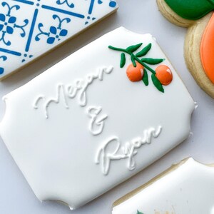 Orange Aperol Spritz Personalized Sugar Cookies, Retro Vintage Citrus ...