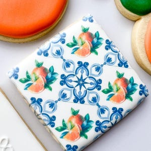 Orange Aperol Spritz Personalized Sugar Cookies, Retro Vintage Citrus ...