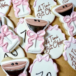 Espresso Martini Sugar Cookies, A Tini Bit Older Birthday Party Favors ...