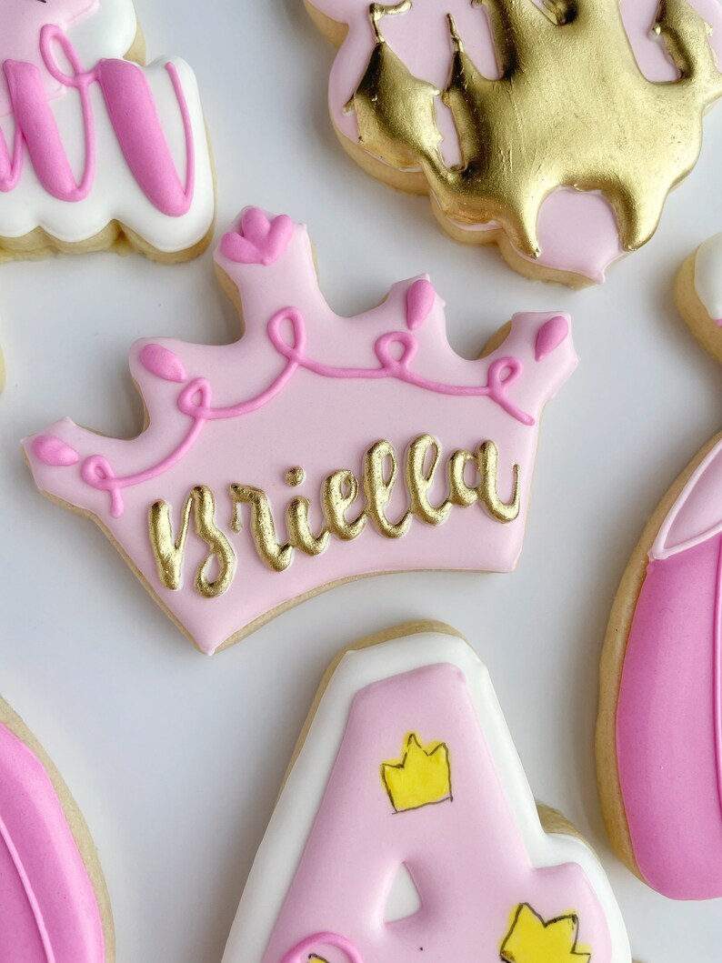 Princess Birthday Sugar Cookies Princess Baby Shower Sugar - Etsy