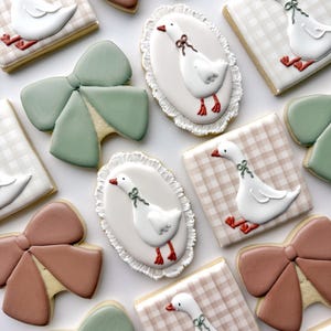 One Silly Goose Birthday Sugar Cookies, Silly Goose Baby Shower Blue ...