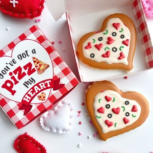 Valentines Day PIZZA Cookies Gift Box for Kids 2ct, Pizza My Heart ...