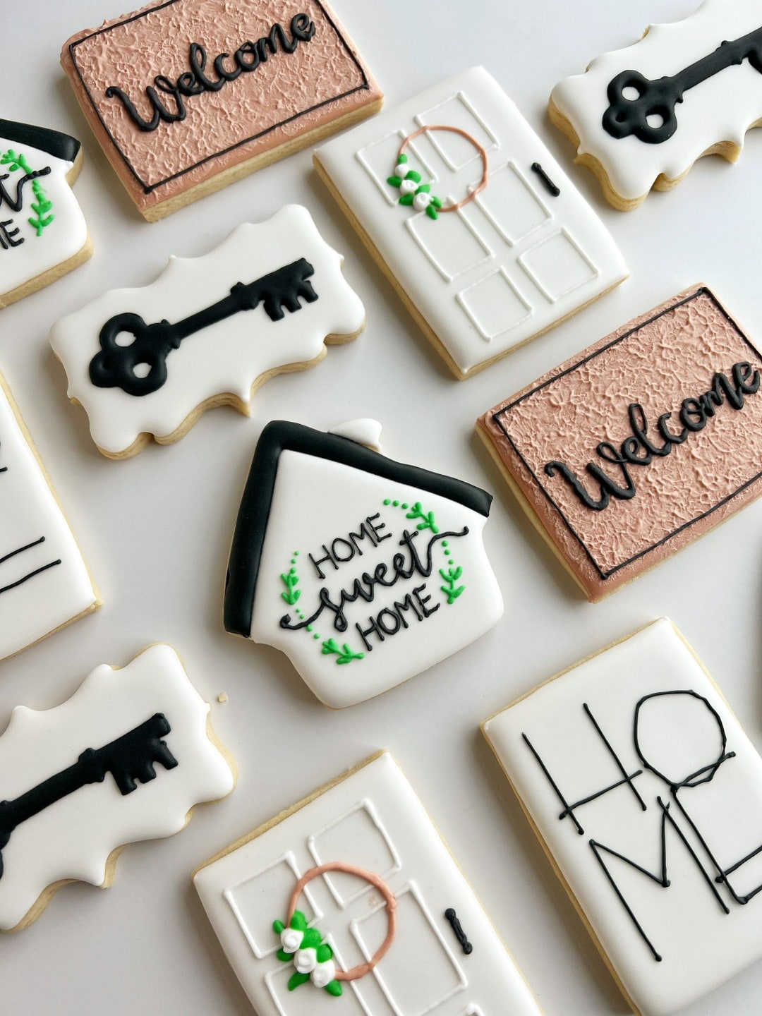 Housewarming sugar cookies, New home sugar cookies, Realtor cookie gift ...