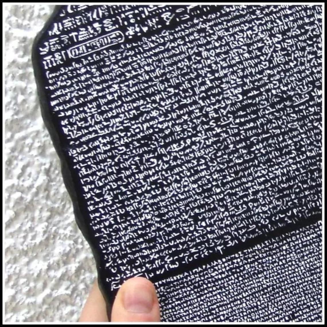Rosetta Stone Replica - Egypt Archaeology Art History - Egypciana - Etsy