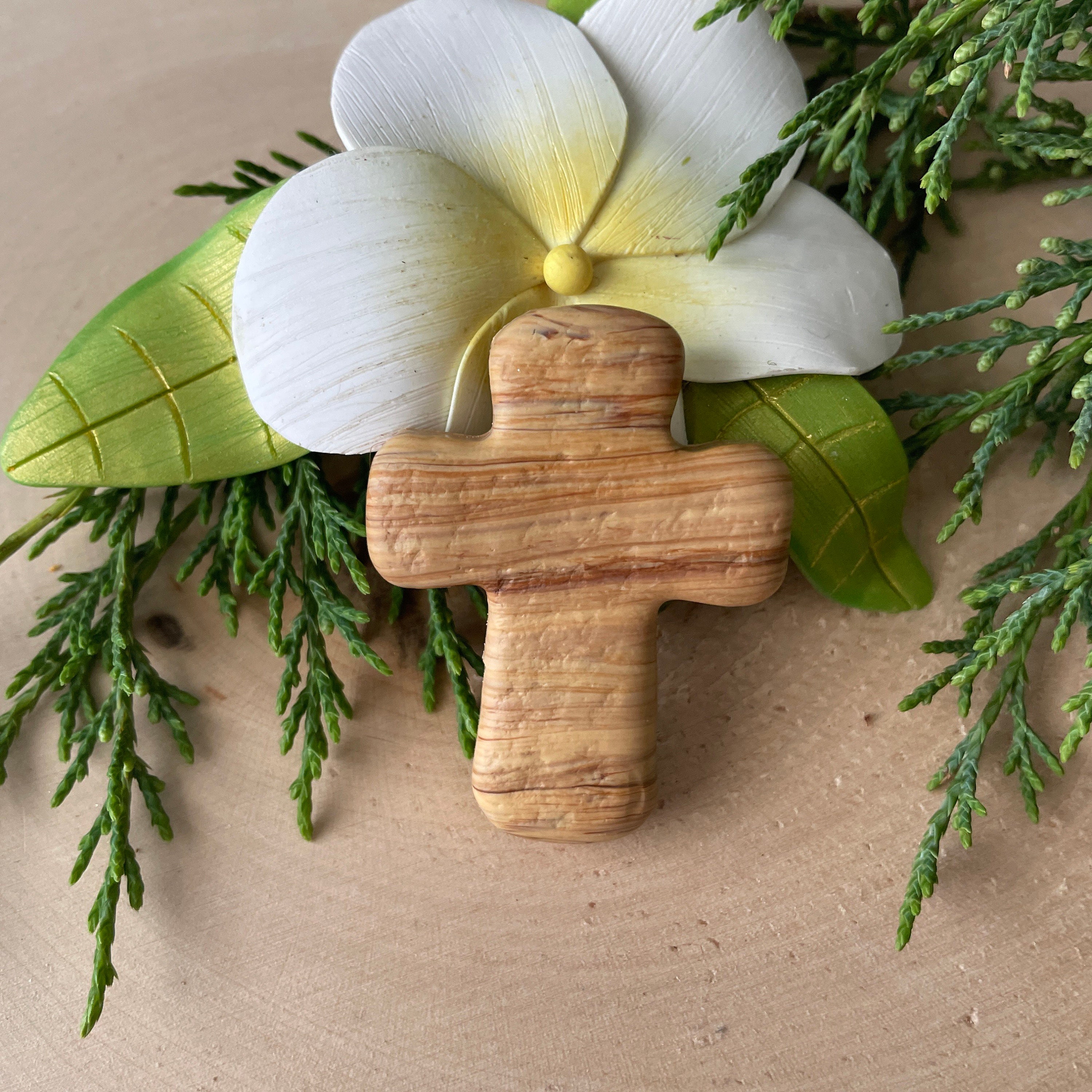 Wood Grain Designed Pocket Cross Handheld Prayer Comfort - Etsy