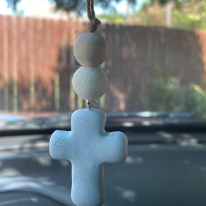 Pastel Cross Car Mirror Hangers | Christian Cross Hanging Ornament ...
