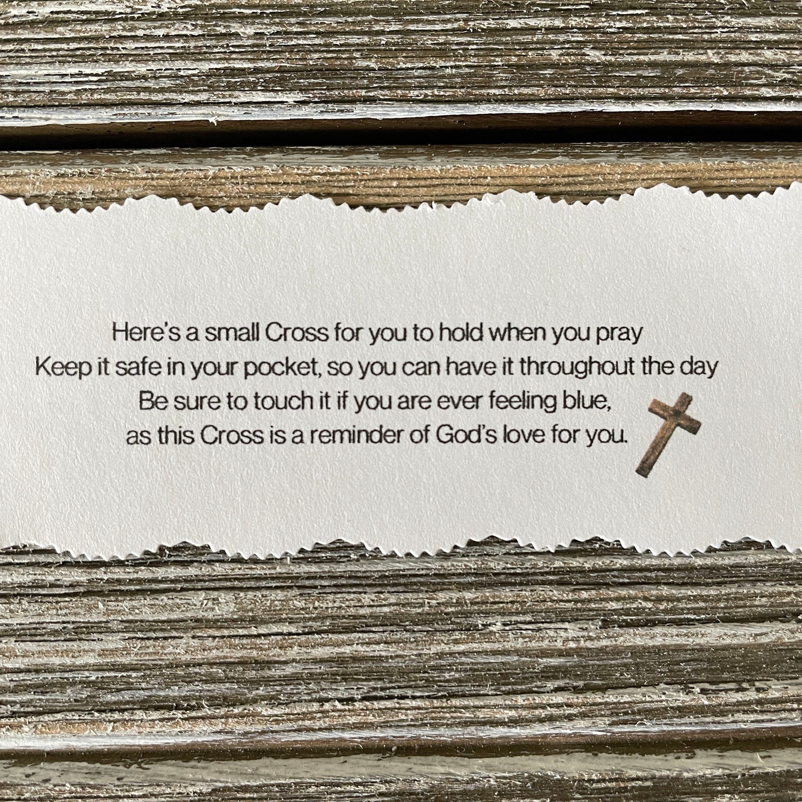 Wood Grain Designed Pocket Cross Handheld Prayer Comfort - Etsy