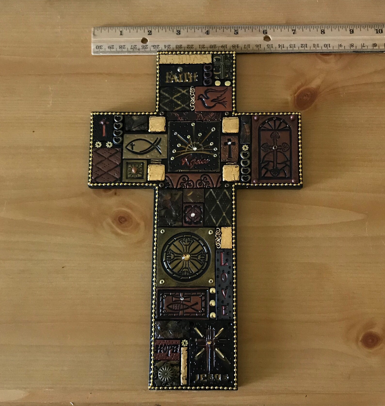 METALLIC Wall Cross PERSONALIZED Christian Wall Hanging | Etsy