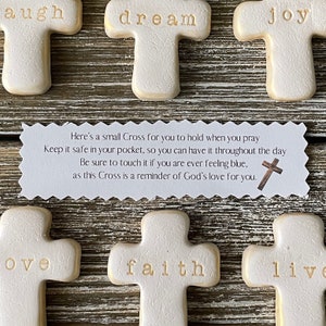 Pocket Cross | Handheld Comfort Cross | White and Gold Polymer Clay ...