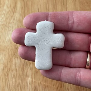 Pocket Cross | Handheld Comfort Cross for Prayer | Polymer Clay Cross ...