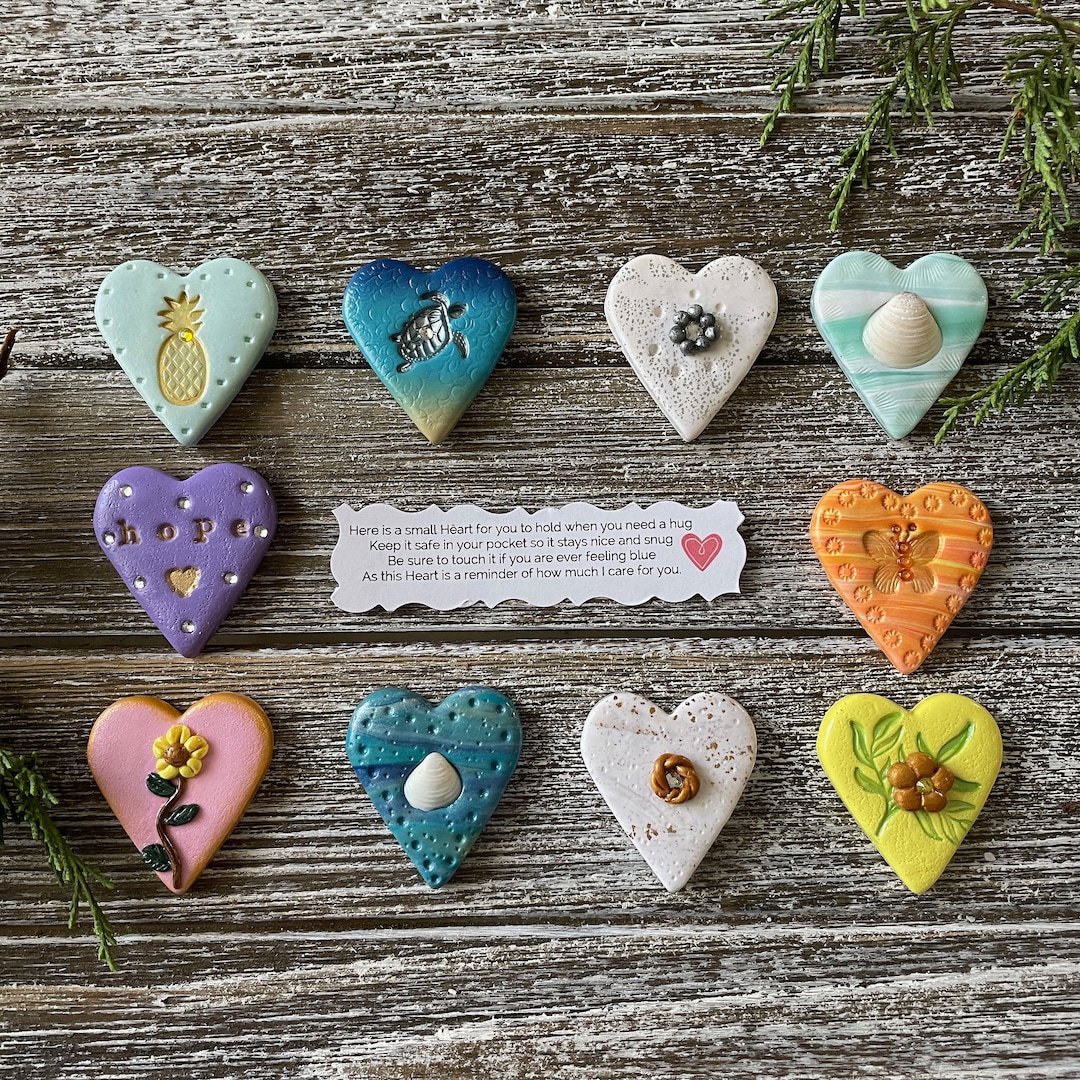Pocket Heart Hug | Healing Heart for Prayer | Small Polymer Clay Heart ...