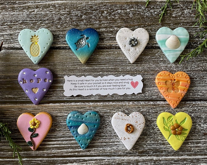 Pocket Heart Hug | Healing Heart for Prayer | Small Polymer Clay Heart ...