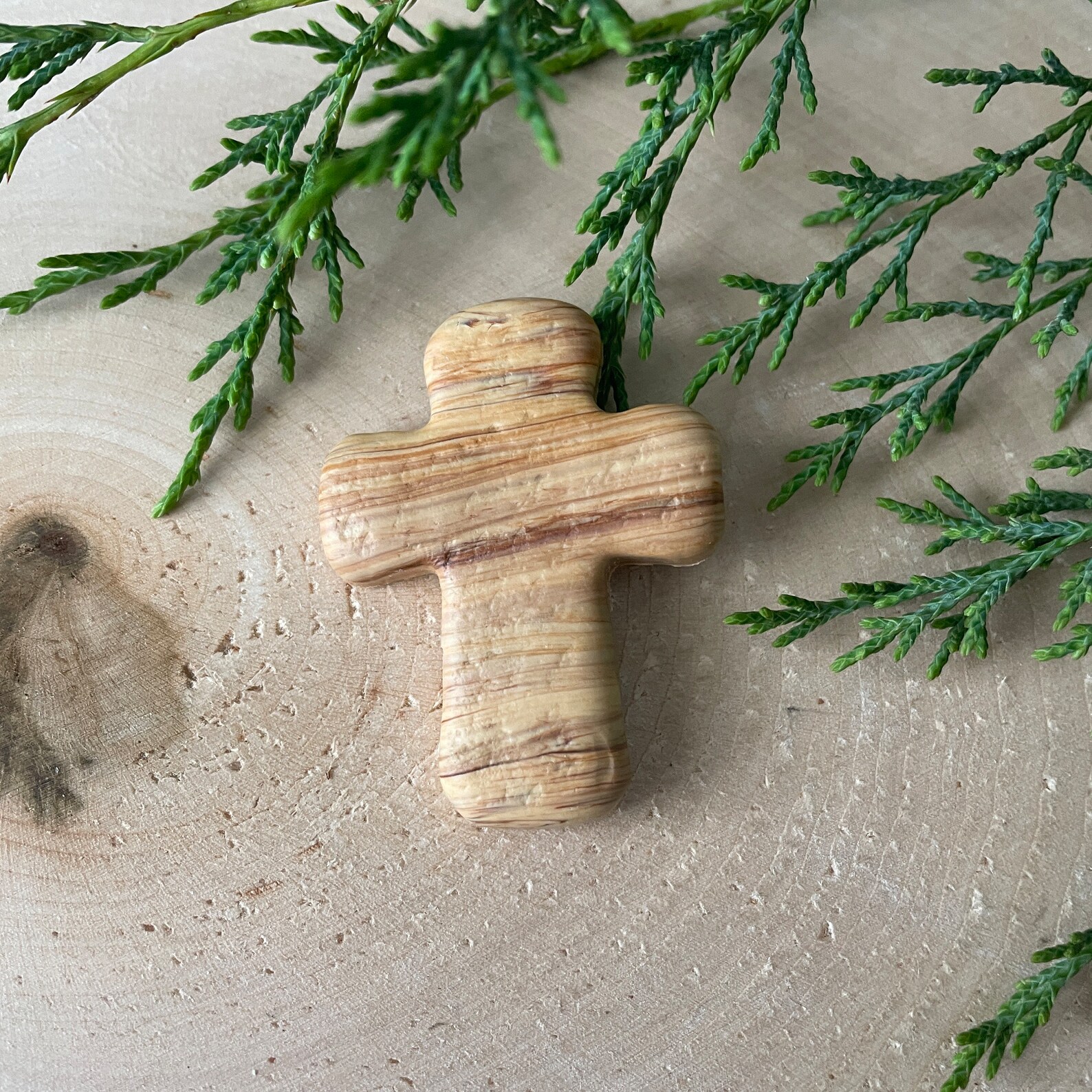 Wood Grain Designed Pocket Cross Handheld Prayer Comfort - Etsy