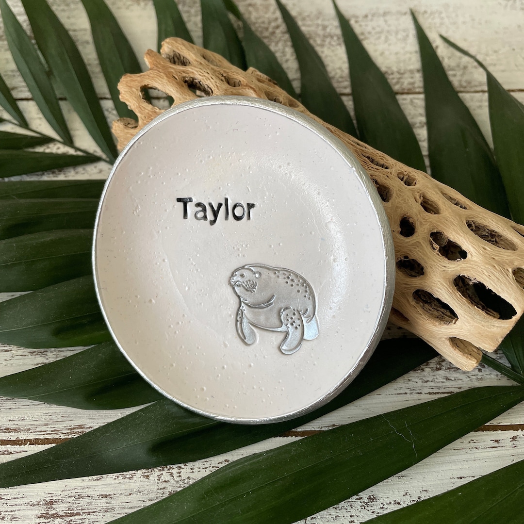 Manatee Polymer Clay Ring Dish | Sea Life PERSONALIZED Wedding Ring ...