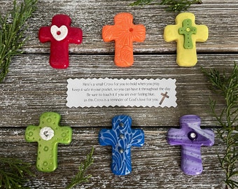 Olive Wood Comfort Cross Hand-held Palm Praying Cross Prayer Cross From ...