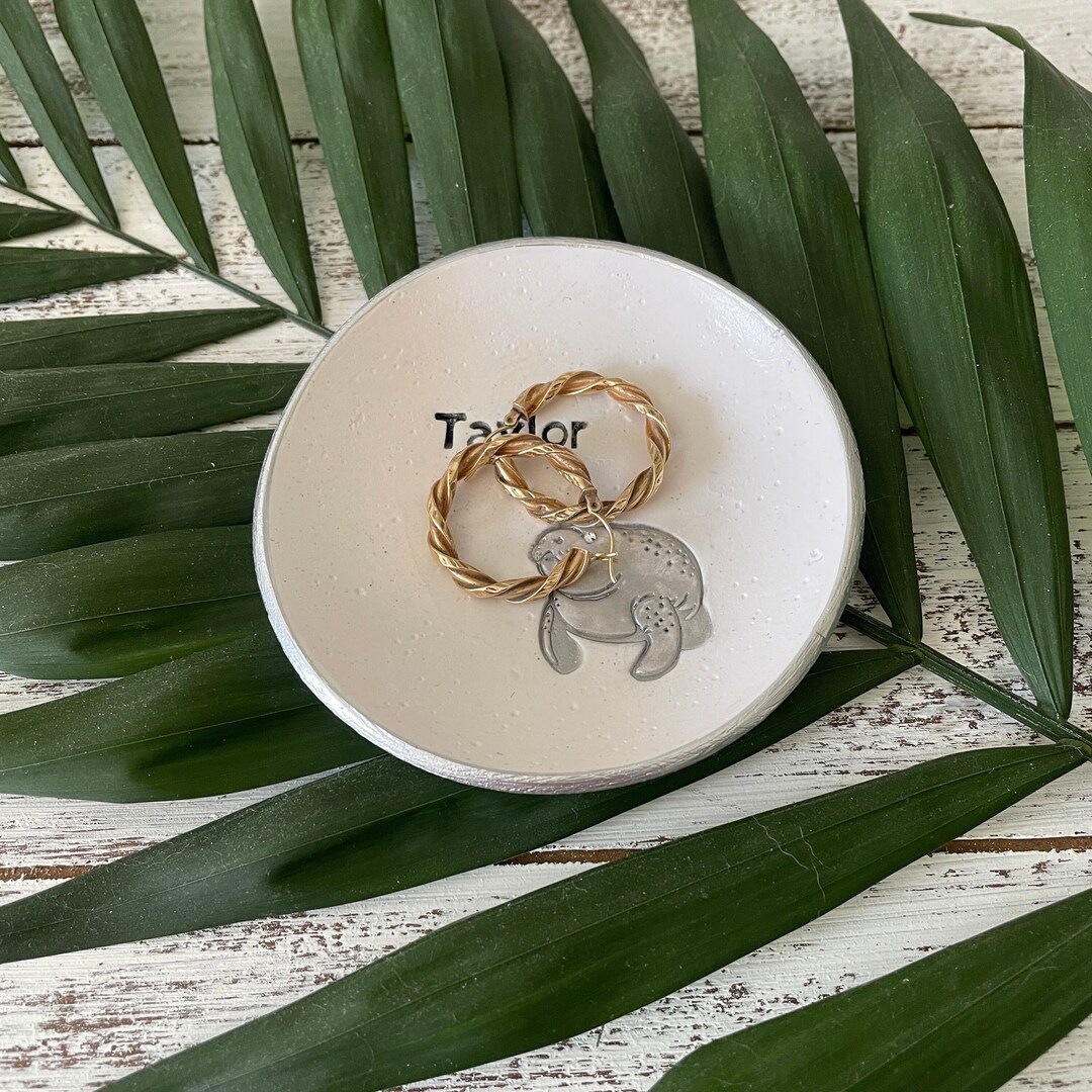 Manatee Polymer Clay Ring Dish Sea Life PERSONALIZED Bowl - Etsy