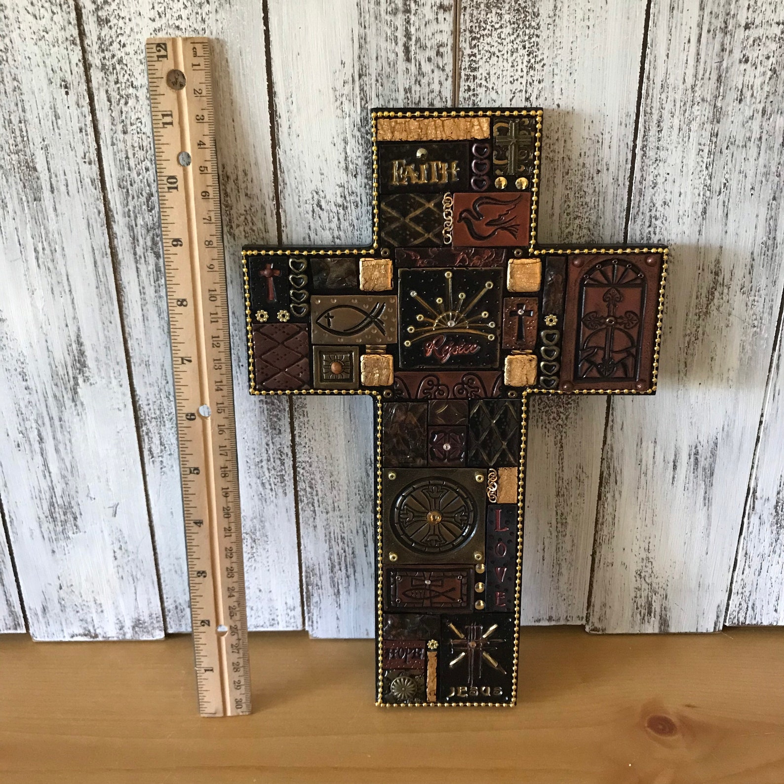 METALLIC Wall Cross PERSONALIZED Christian Wall Hanging | Etsy