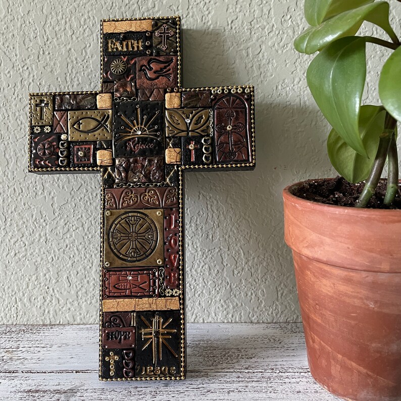 METALLIC Wall Cross PERSONALIZED Christian Wall Hanging - Etsy