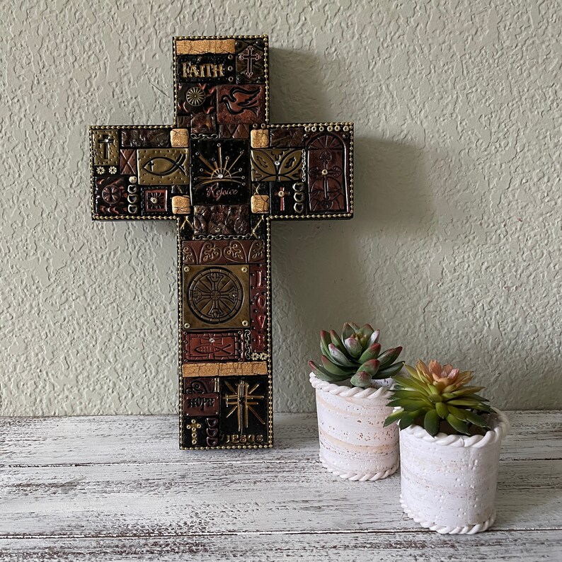 METALLIC Wall Cross PERSONALIZED Christian Wall Hanging - Etsy