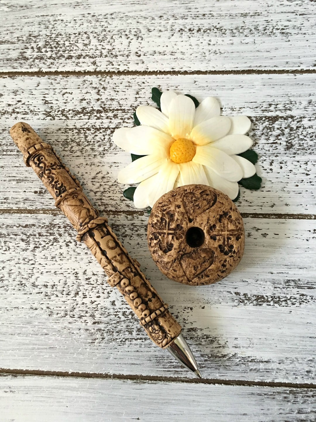 Antiqued Christian Ballpoint Refillable Pen | Decorative Wedding Guest ...