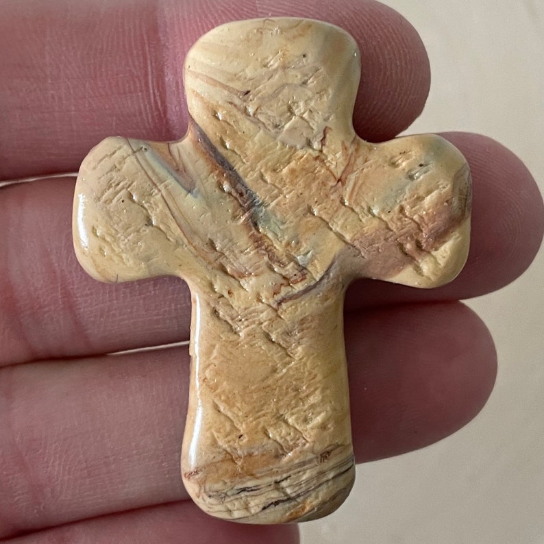 Wood Grain Designed Pocket Cross | Handheld Prayer Comfort Cross ...