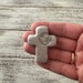 Sports Pocket Cross | Handheld Comfort Cross for Prayer | Silver ...