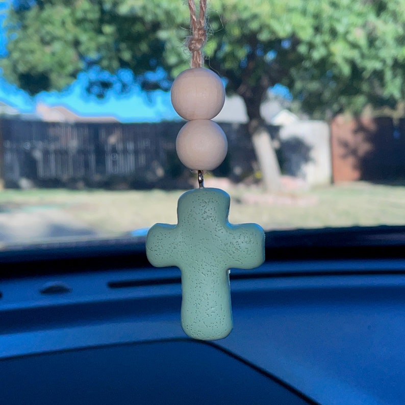 Cross Car Mirror Hangers Christian Cross Hanging Ornament - Etsy