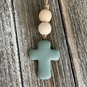 Cross Car Mirror Hangers | Christian Cross Hanging Ornament | Polymer ...