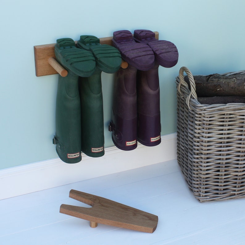 Oak Welly Rack - Etsy UK