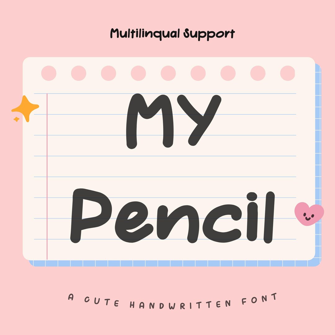 Handwritten Font, Cute Font, Procreate Font, Goodnotes Font,simple Font ...