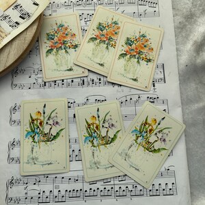 12 Assortment of Floral Playing Cards spring Colors - Etsy