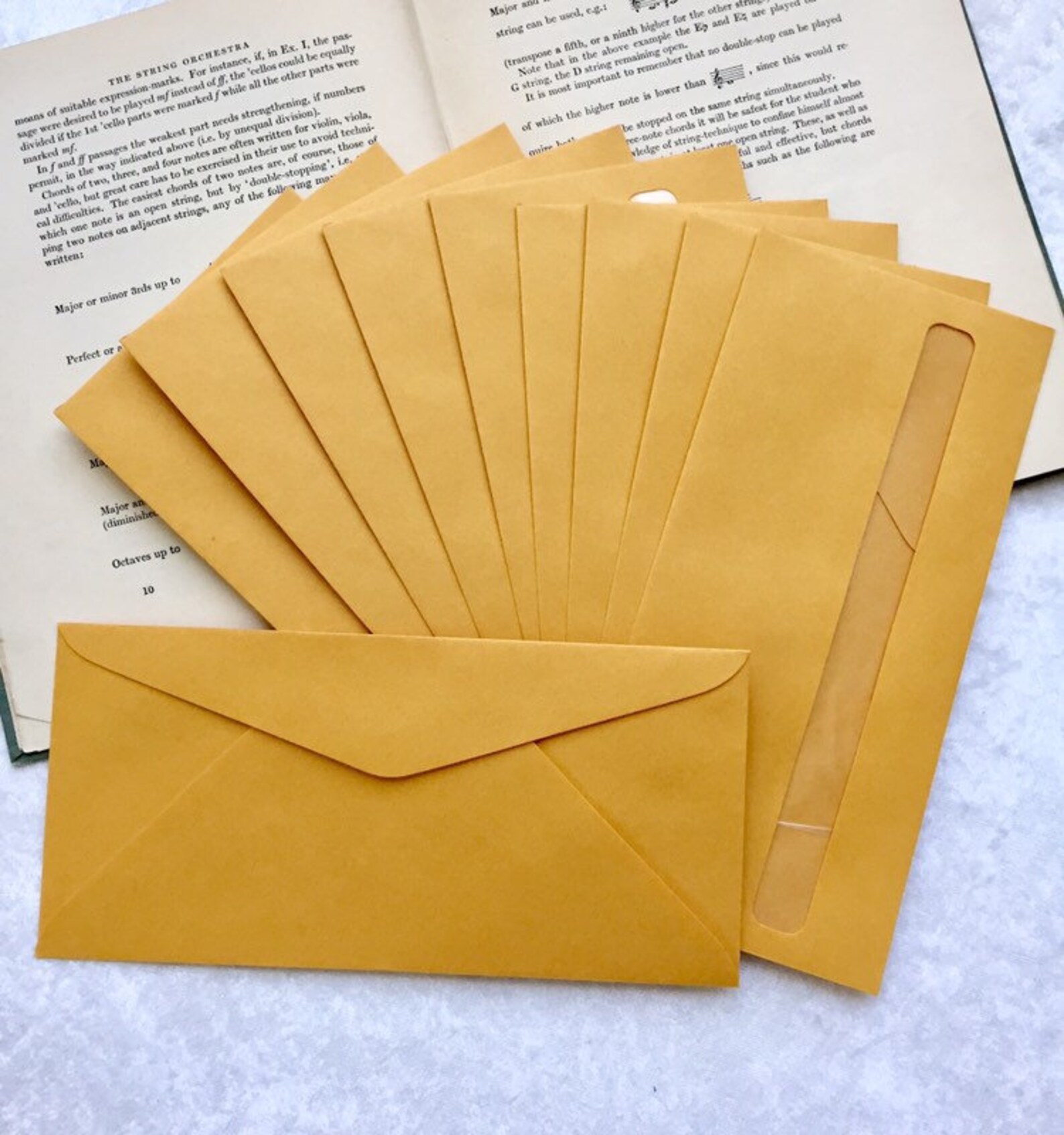 10 Windowed Envelopes Kraft Paper - Etsy