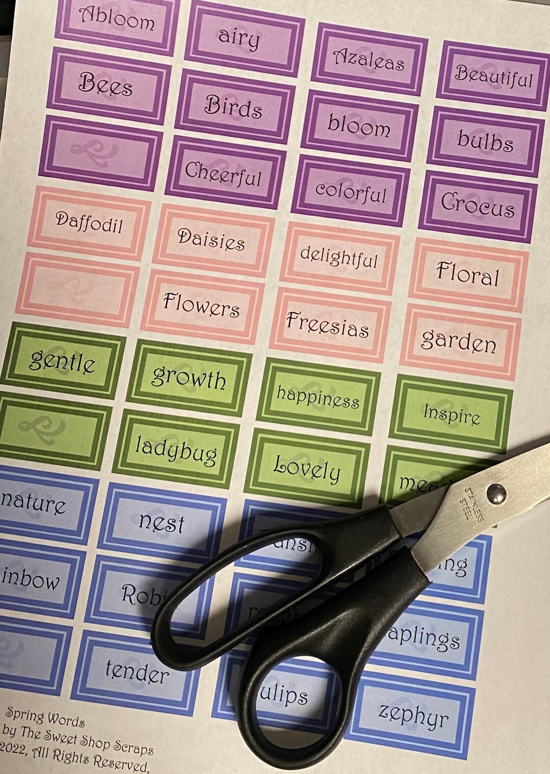 Spring Words- Digital File - Etsy