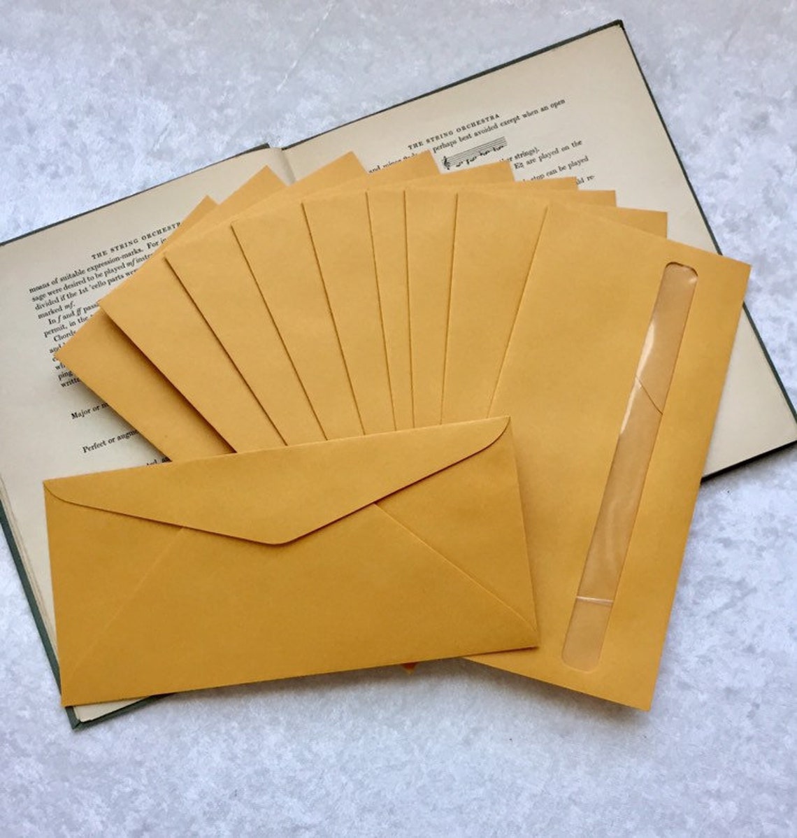 10 Windowed Envelopes Kraft Paper - Etsy