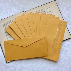 10 Windowed Envelopes- Kraft Paper - Etsy