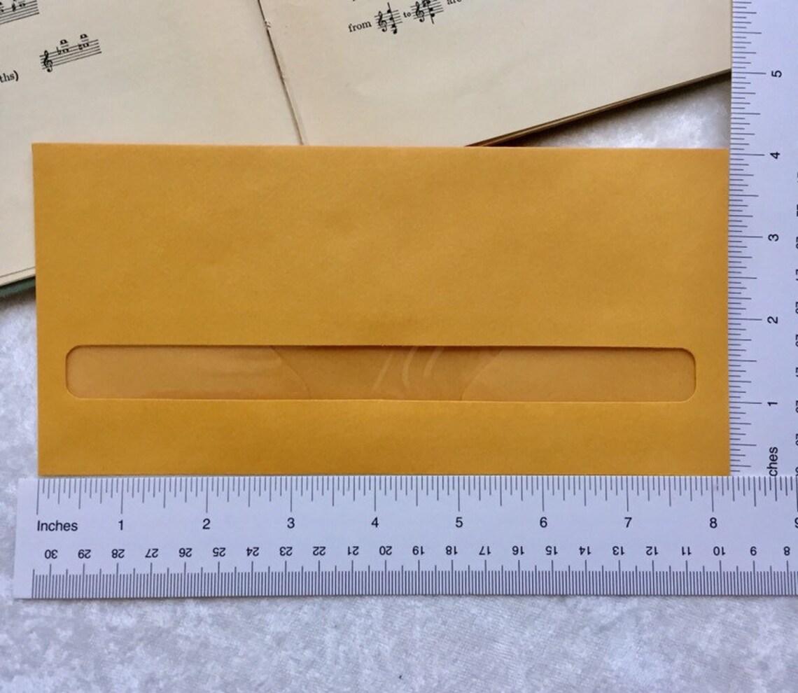 10 Windowed Envelopes Kraft Paper | Etsy