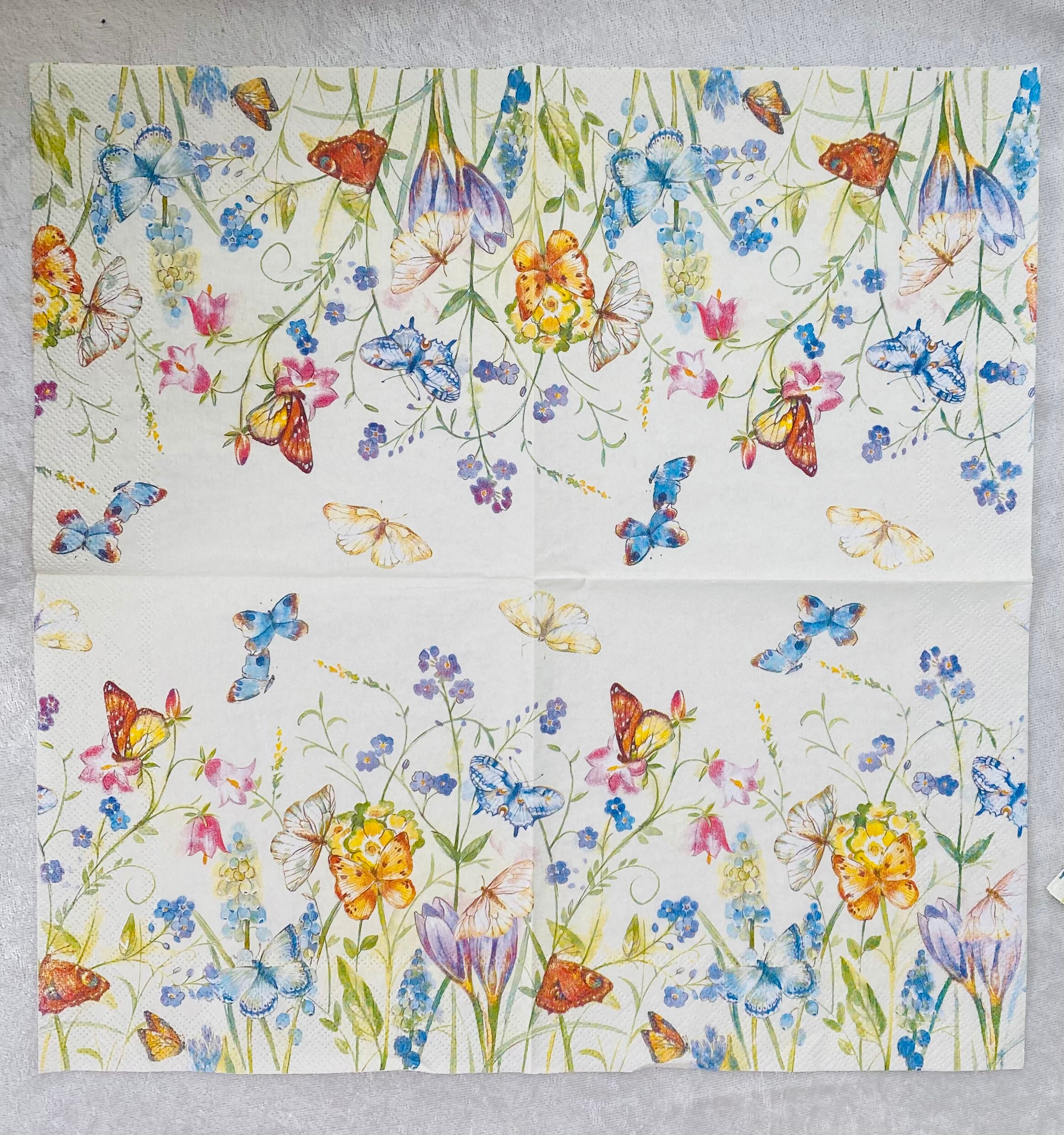 6 Paper Spring Themed Napkins for Crafting and Decoupage - Etsy