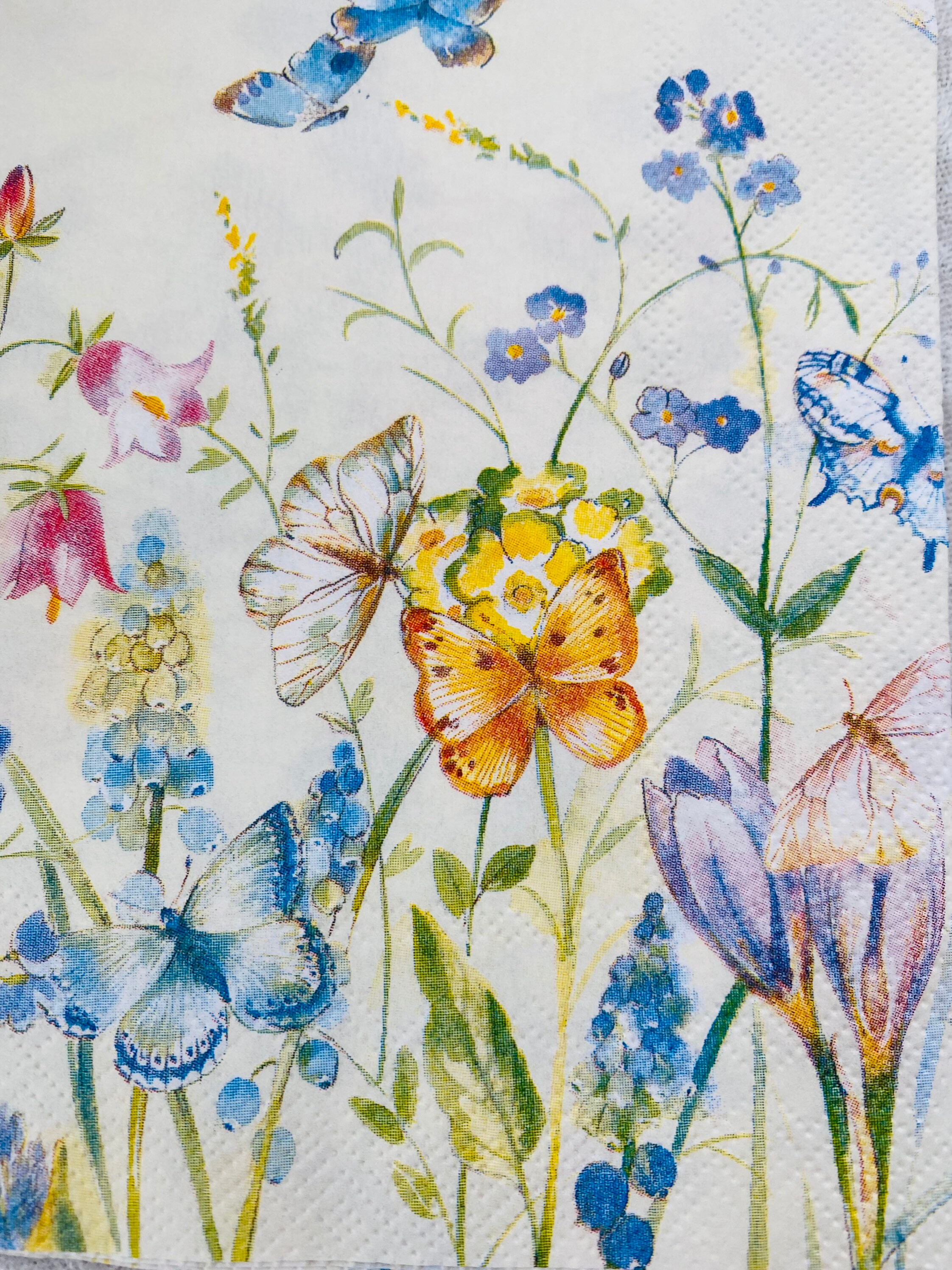 6 Paper Spring Themed Napkins for Crafting and Decoupage - Etsy